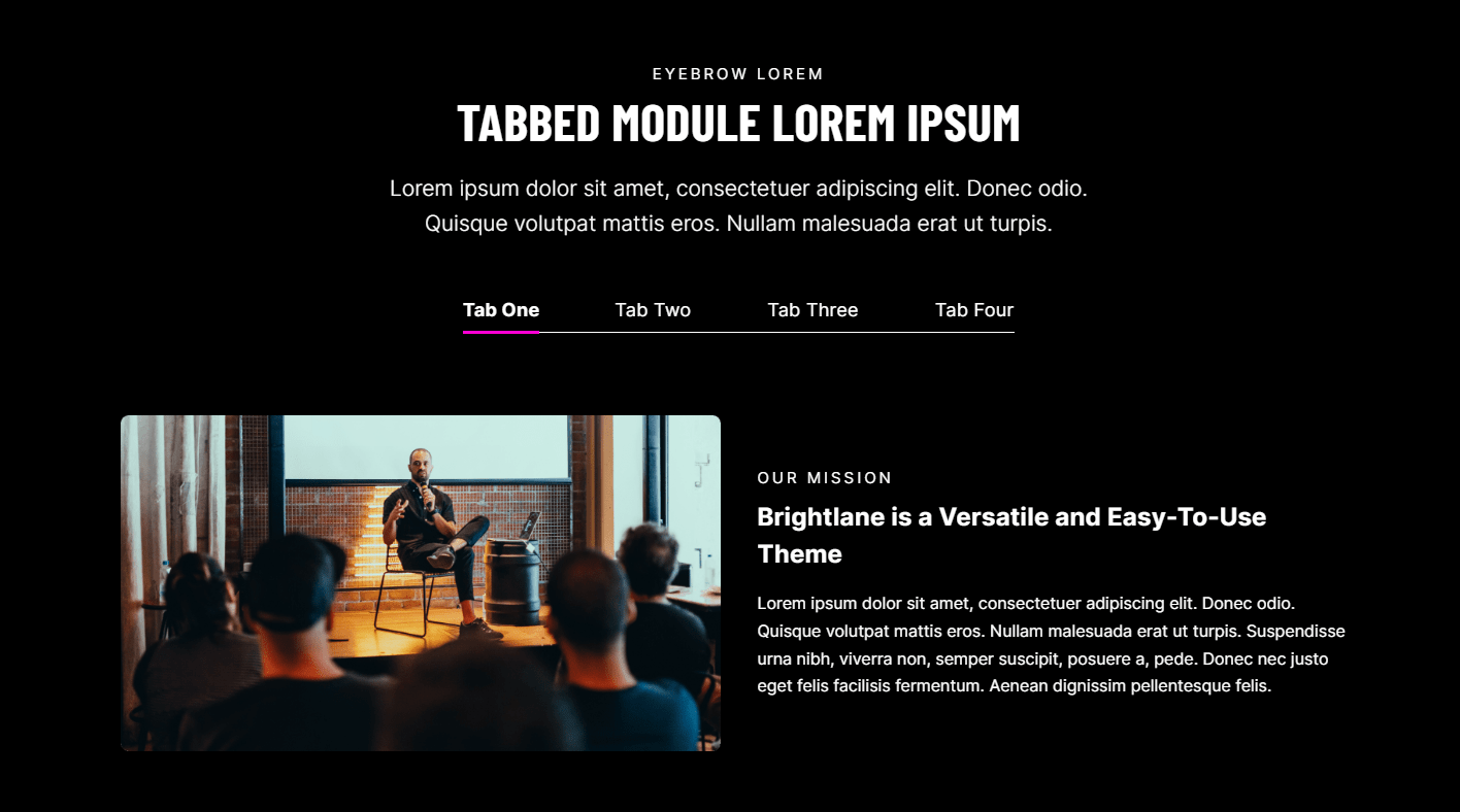 Horizontal Tabs [+ only]